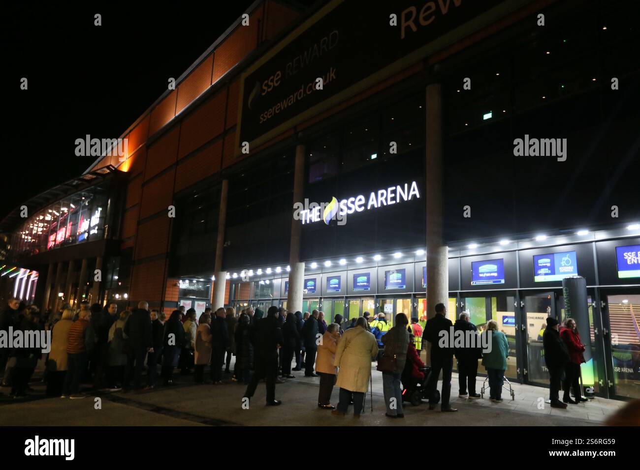 Belfast, Northern Ireland - 20th December 2024 - Image of the SSE Arena ...