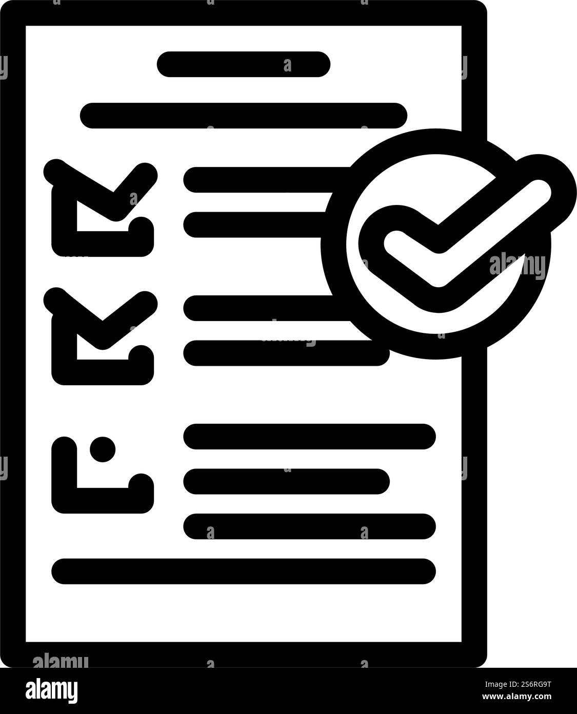 check list compliance line icon vector. check list compliance sign ...