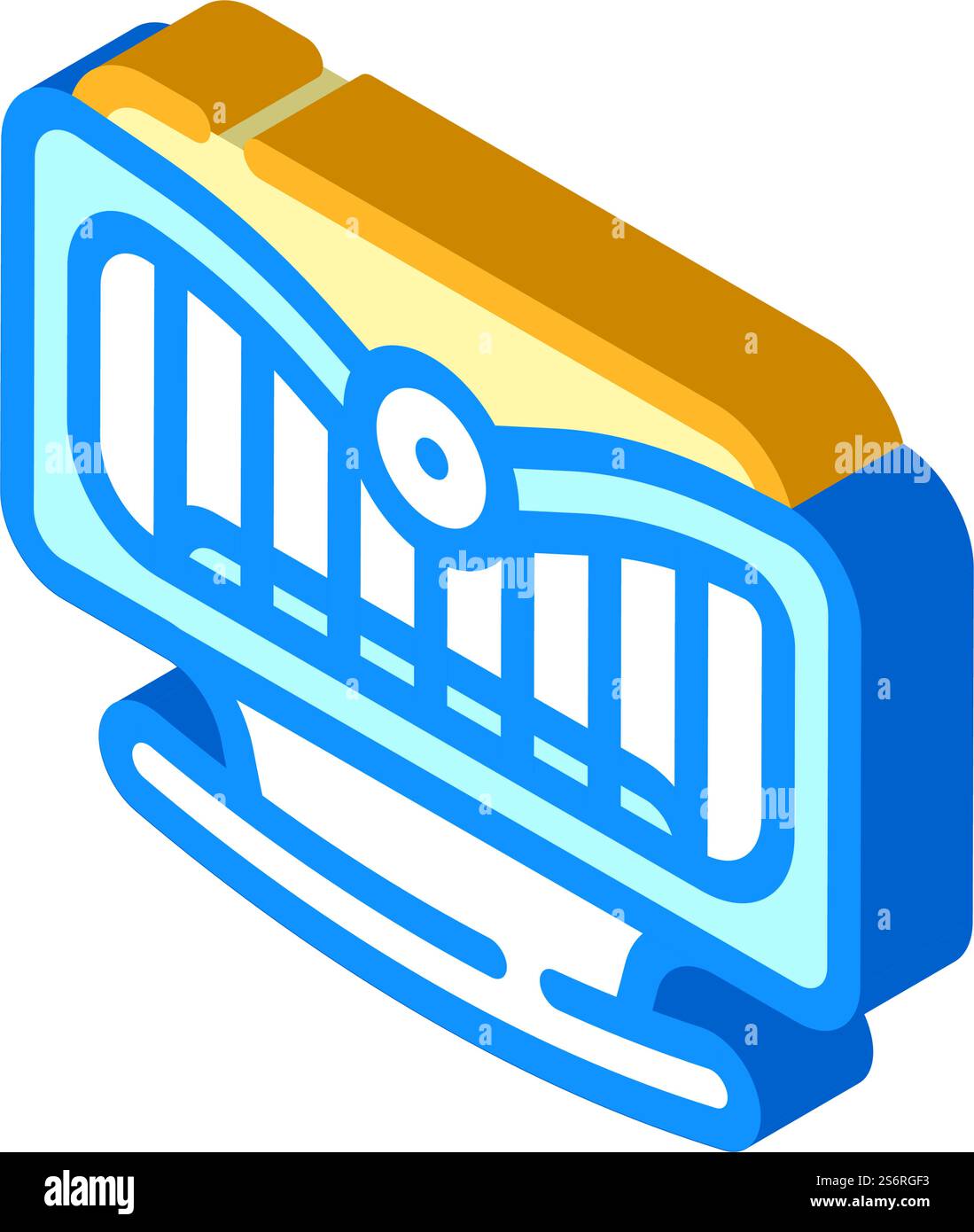 rocking bed isometric icon vector. rocking bed sign. isolated symbol ...