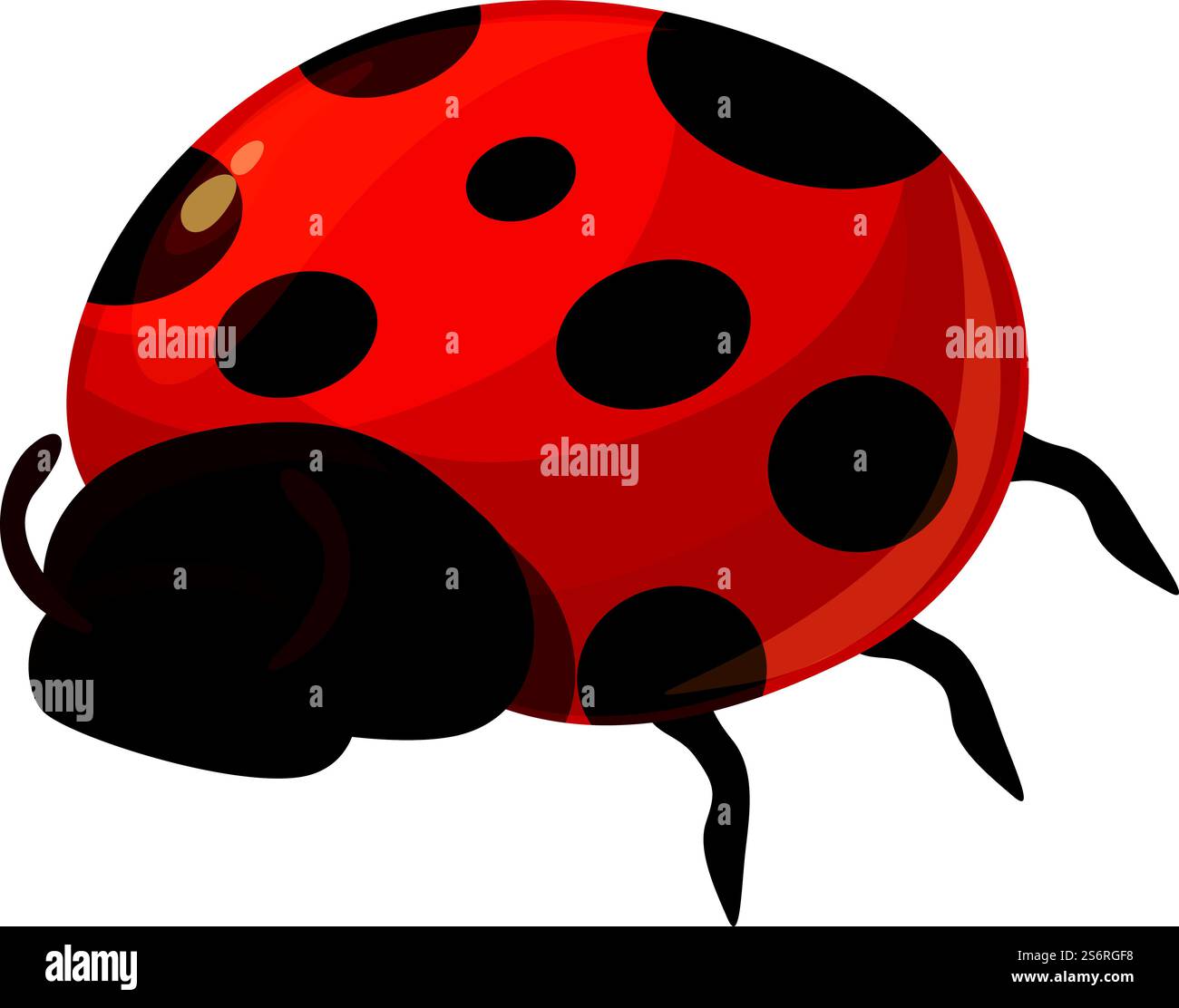 Spotted beetle icon cartoon vector. Ladybug insect. Ladybird plant ...