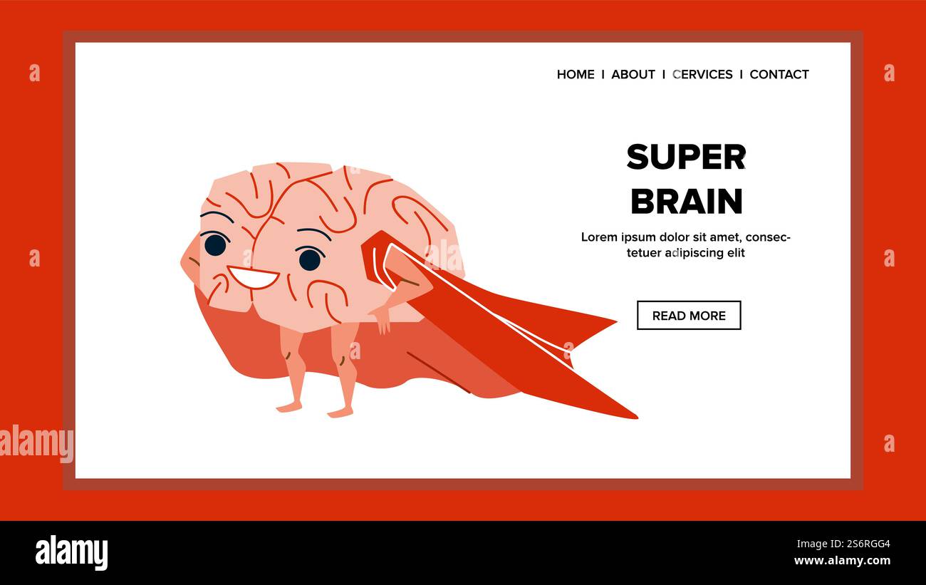 Funny cartoon super brain hi-res stock photography and images - Alamy