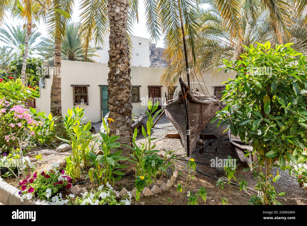 Reconstruction of a simple house, Bait al Zubair, museum, former manor ...