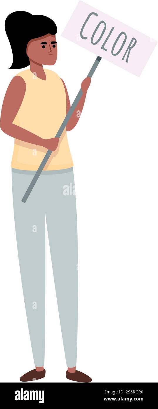 Color skin discrimination icon cartoon vector. Racism protest. Respect ...