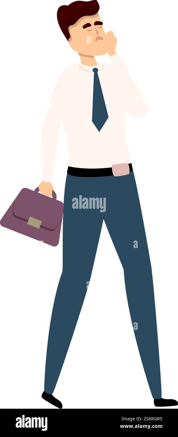 Late worker icon cartoon vector. Office work. Employee workplace. Late ...