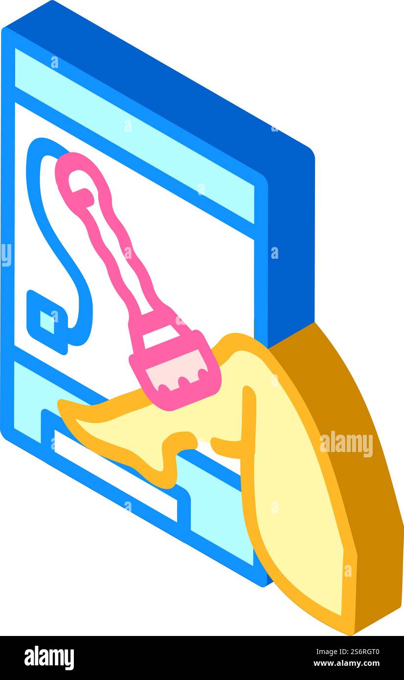 laser hair removal isometric icon vector. laser hair removal sign ...