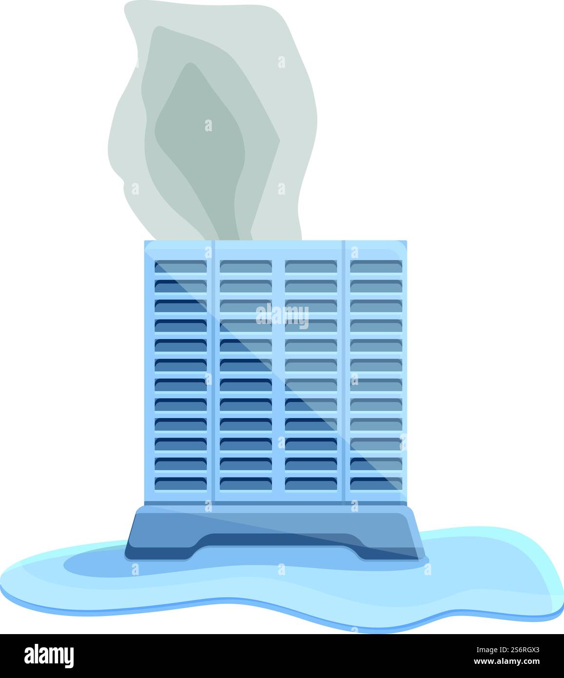 Broken air conditioner compressor icon cartoon vector. Repair service ...