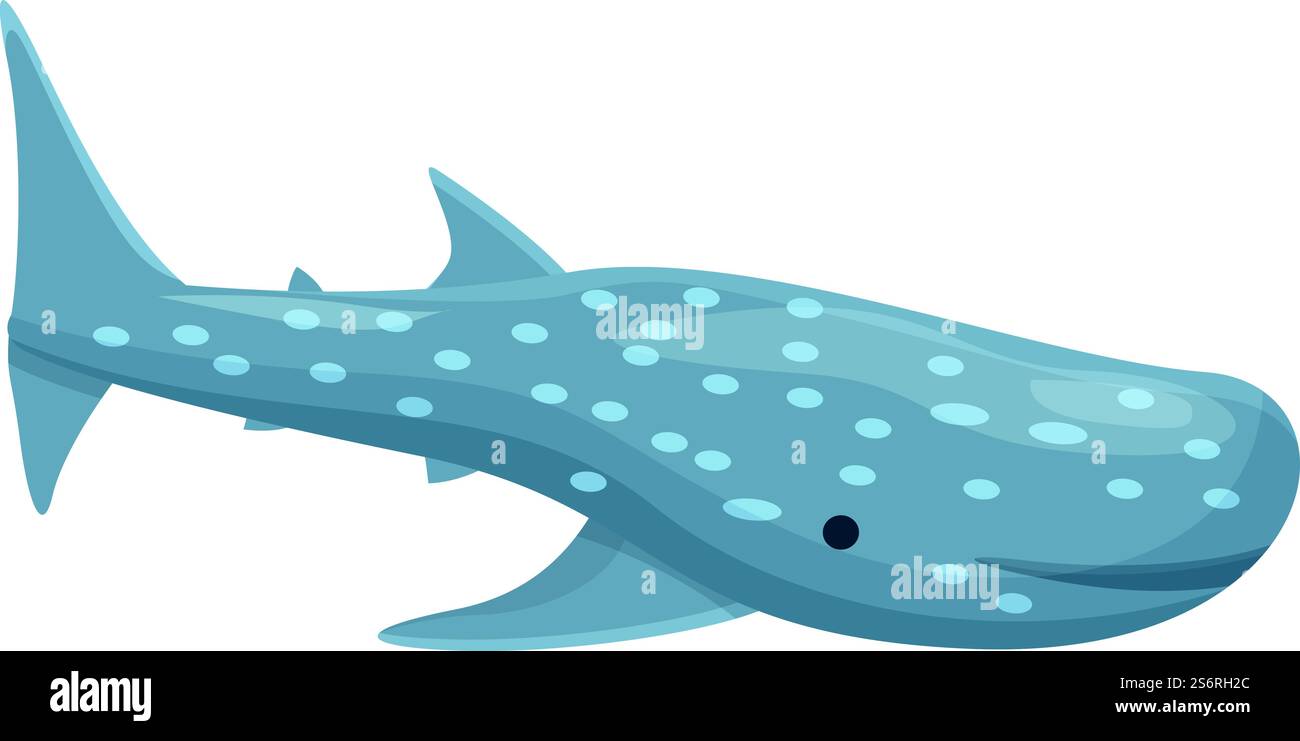 Deep whale shark icon cartoon vector. Fish species. Reef fish. Deep ...