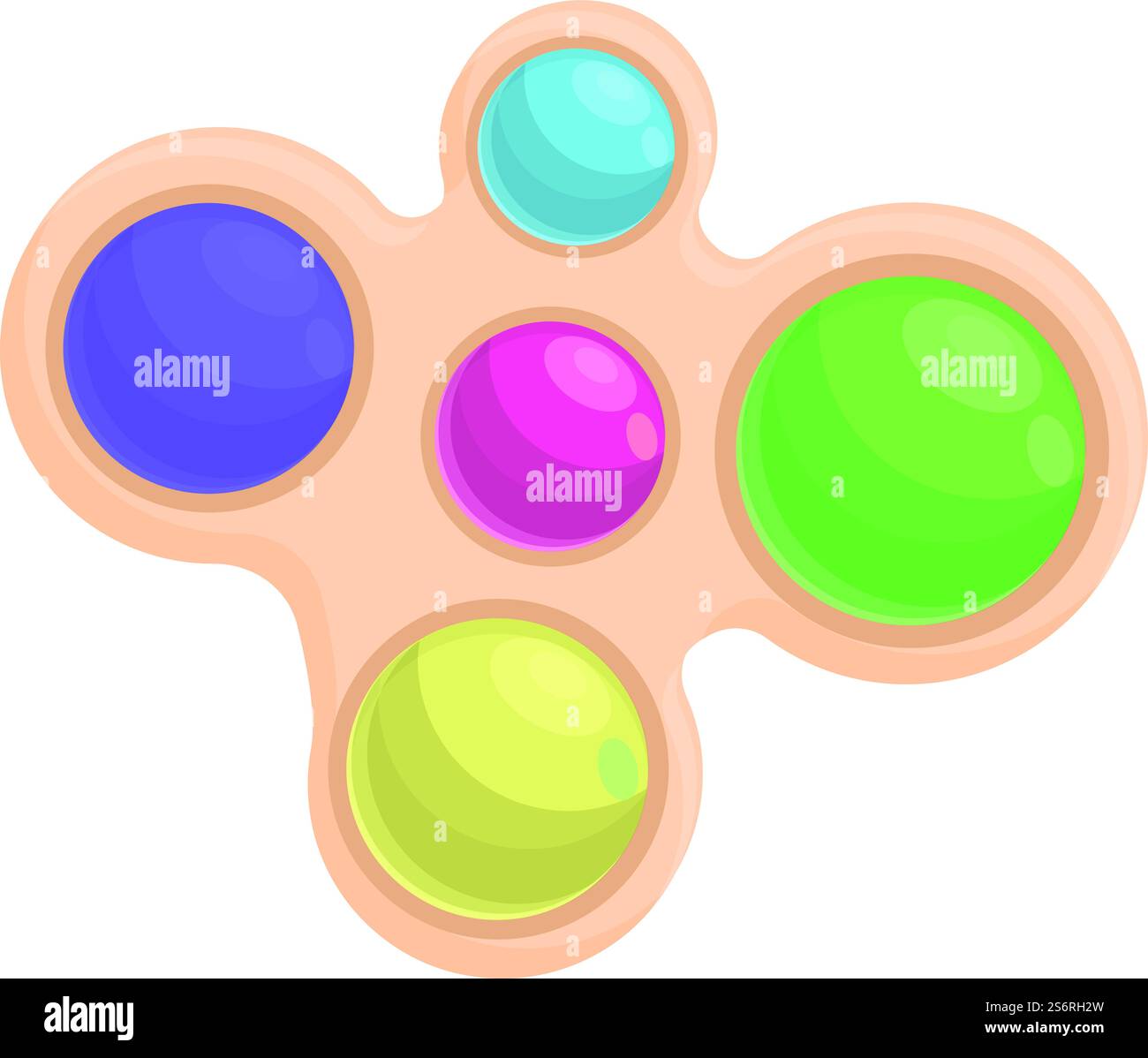 Popit toy icon cartoon vector. Sensory fidget. Antistress game. Popit ...