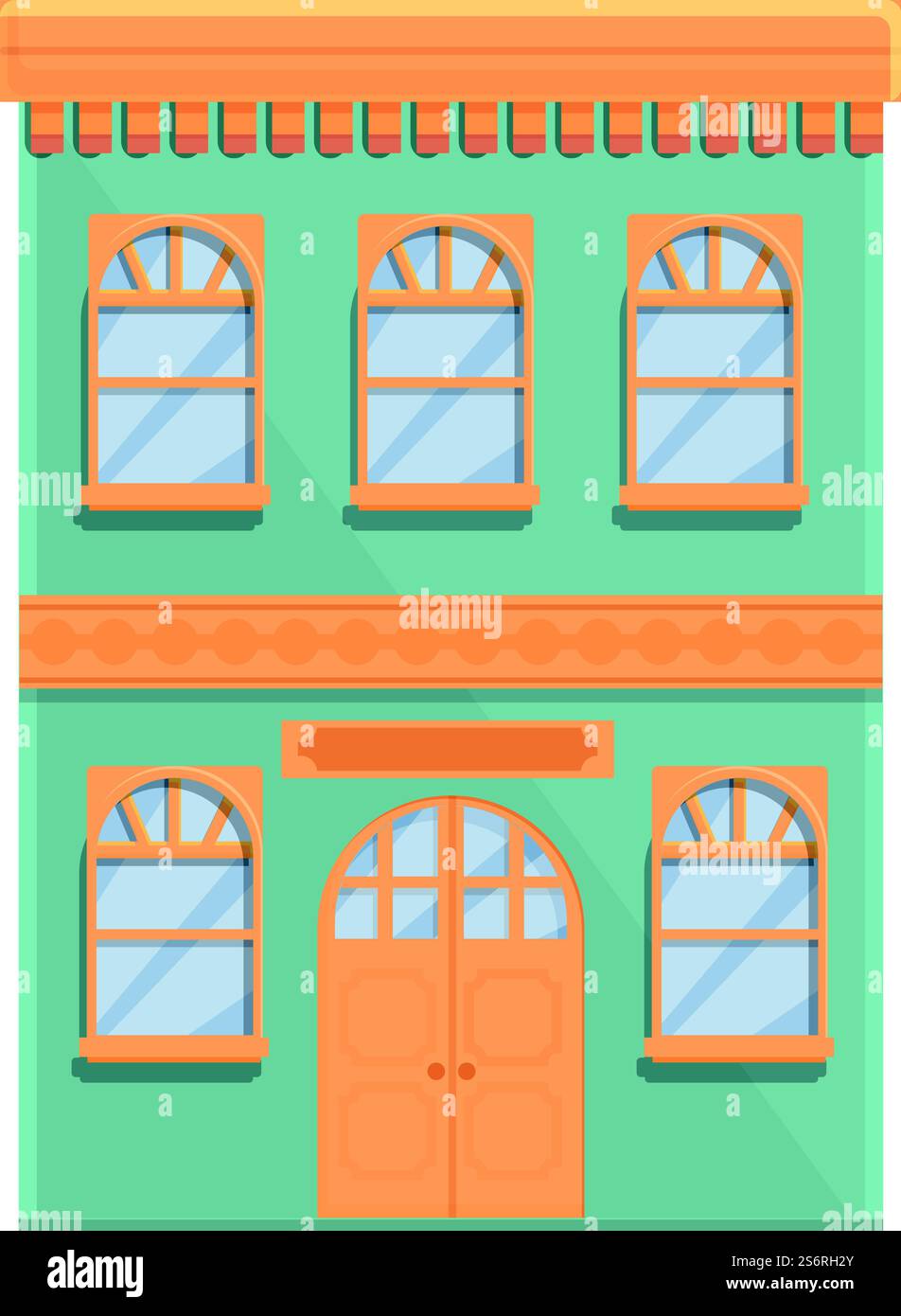 Street cafe entrance icon cartoon vector. Coffee shop. Drink building ...