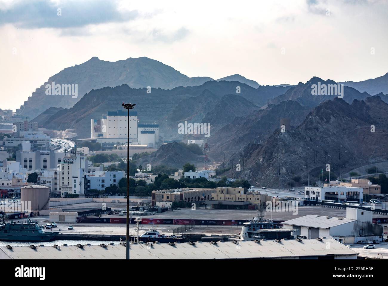 View from the cruise ship of Muscat, Muscat, Oman, Arabian Peninsula ...