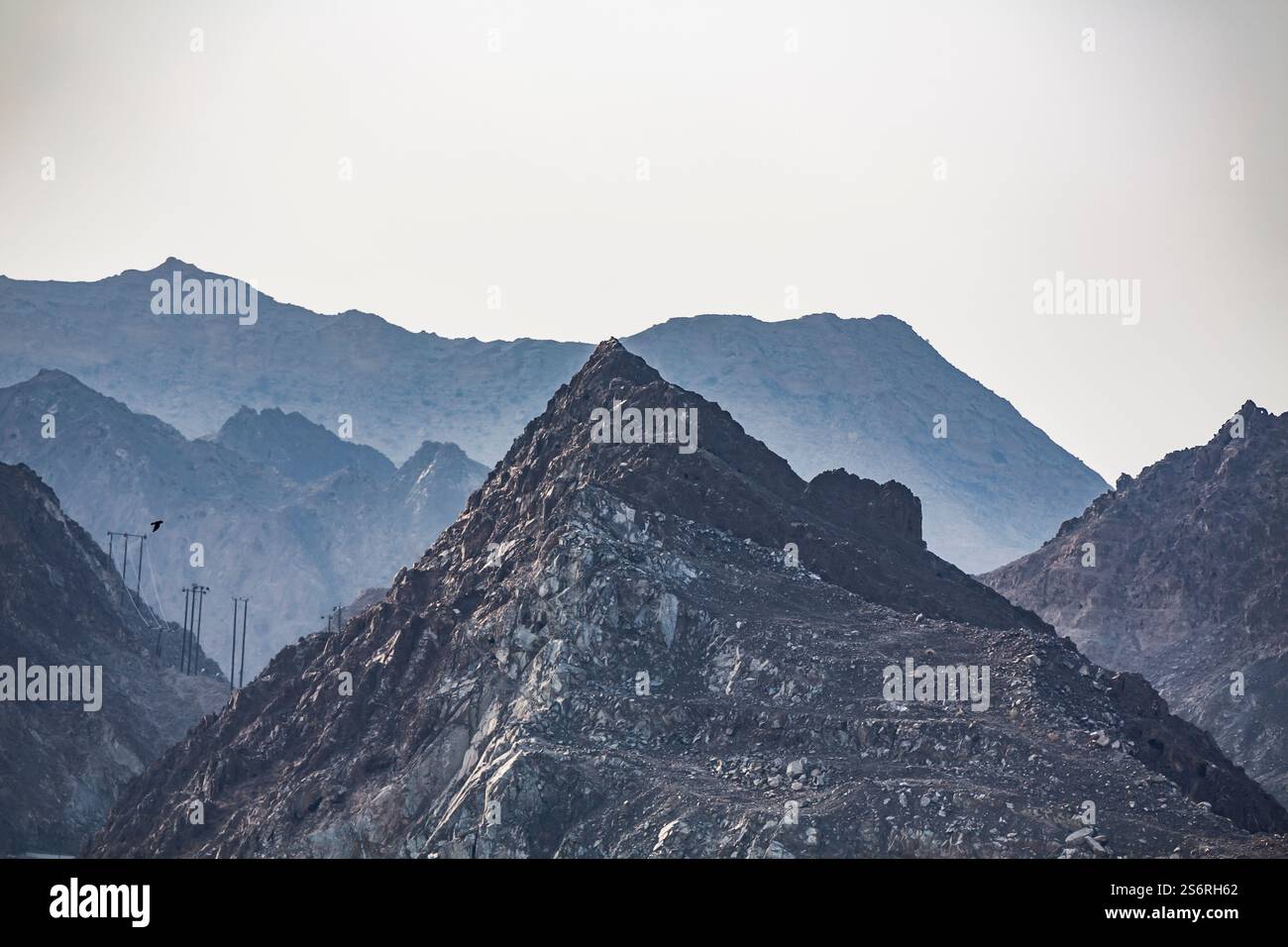 View from the cruise ship of the mountain landscape and cliffs around ...
