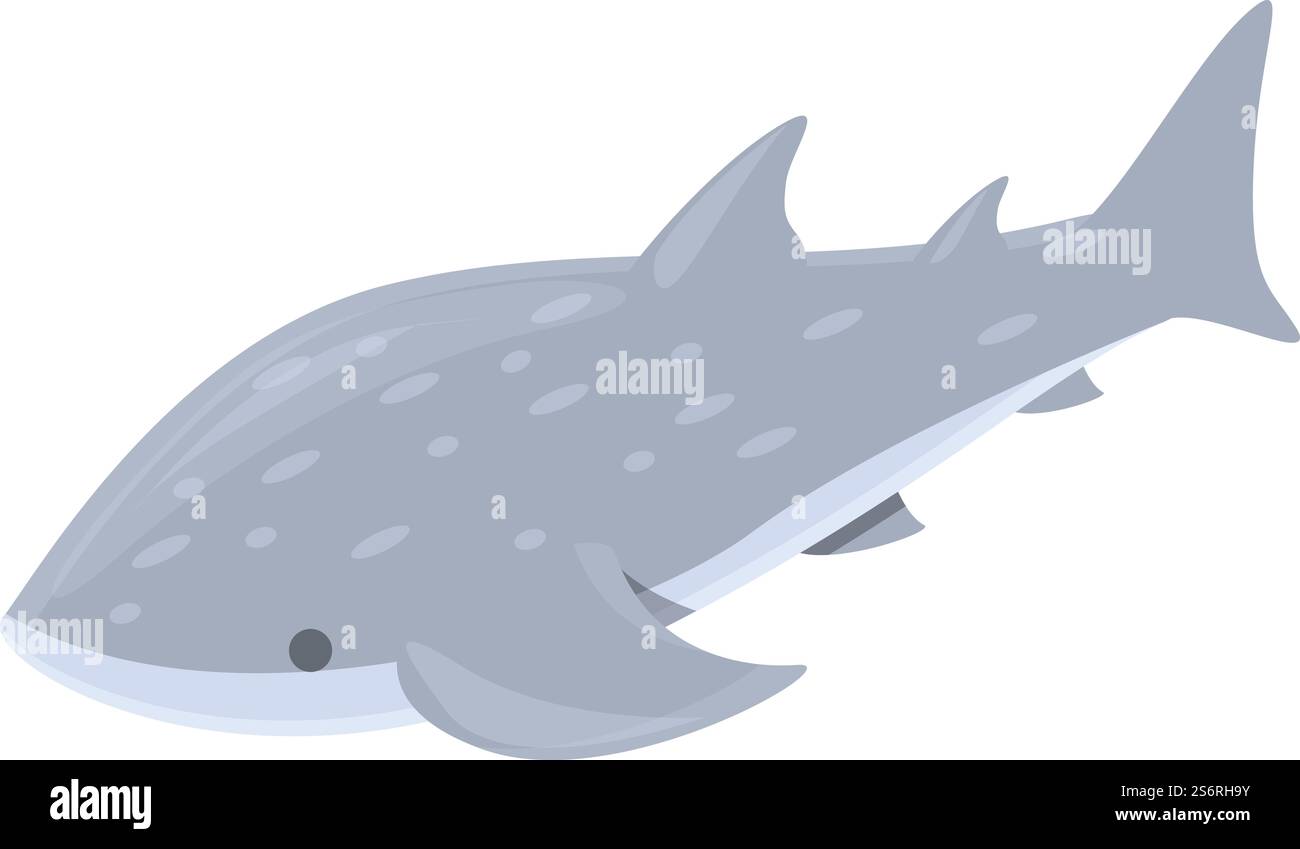 Big whale shark icon cartoon vector. Sea fish. Marine life. Big whale ...