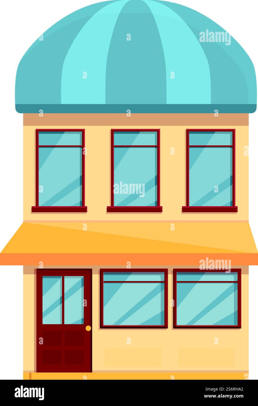 Small street cafe icon cartoon vector. Drink cafeteria. Coffee shop ...