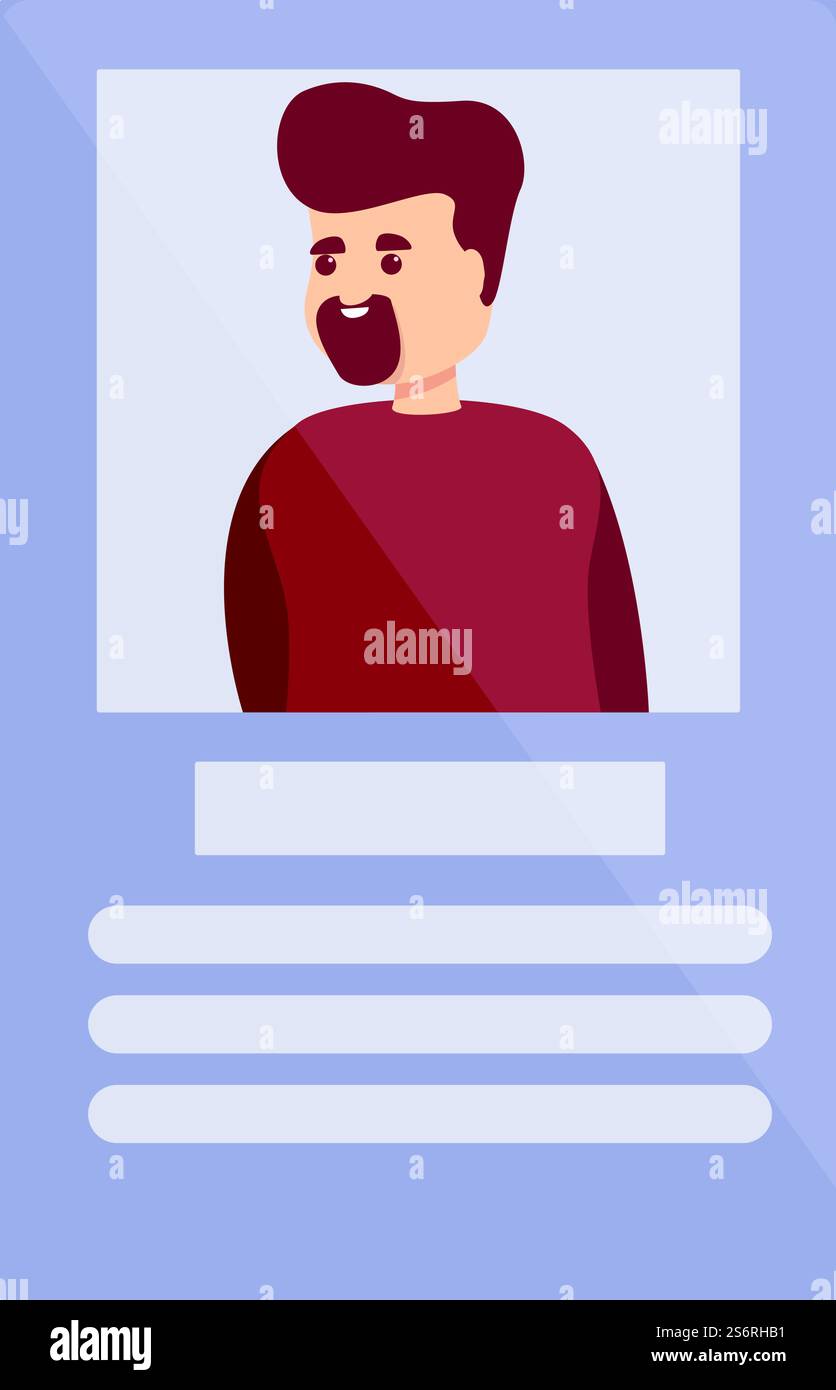 Photo cv candidate icon cartoon vector. Person job. Talent search ...