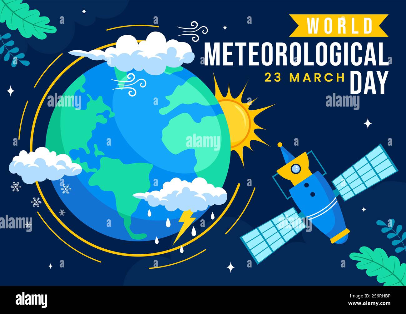 World Meteorological Day Vector Illustration on 23 March, Featuring ...