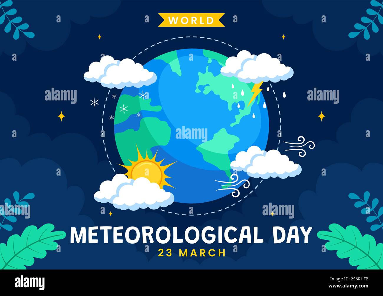 World Meteorological Day Vector Illustration on 23 March, Featuring ...