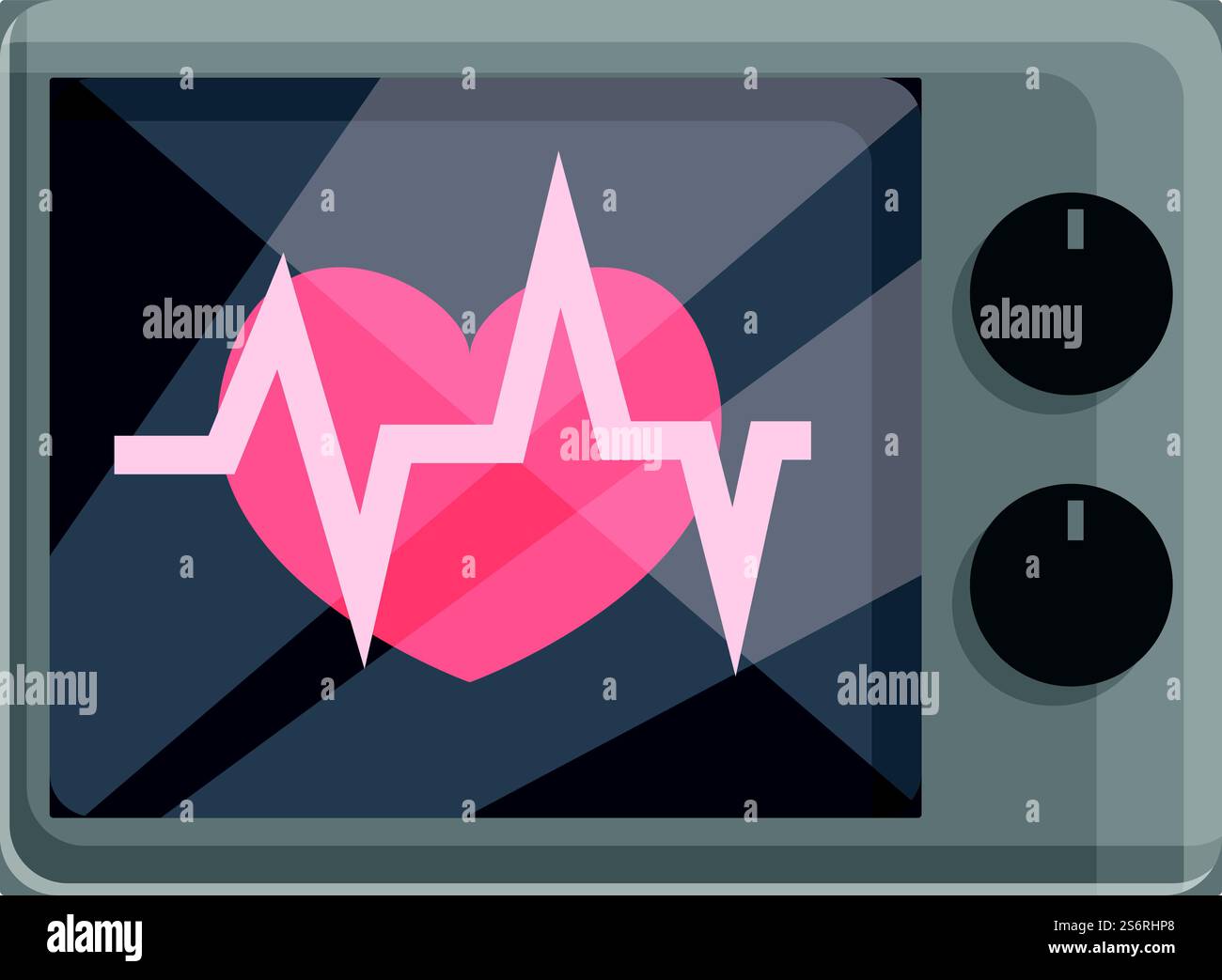 Heart monitor icon cartoon vector. Medical cardiac. Health ...