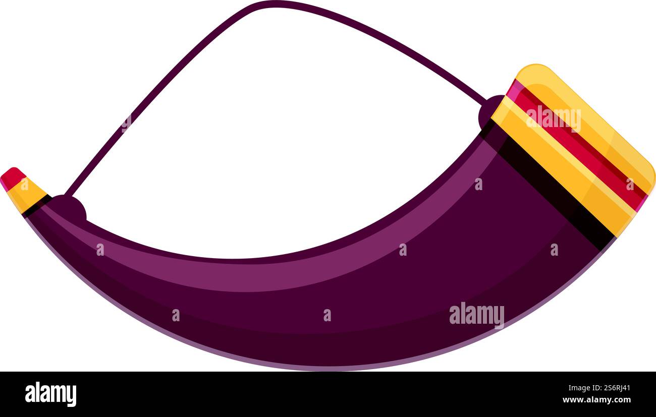 Medieval horn icon cartoon vector. Flag king trumpet. Fanfare horn ...
