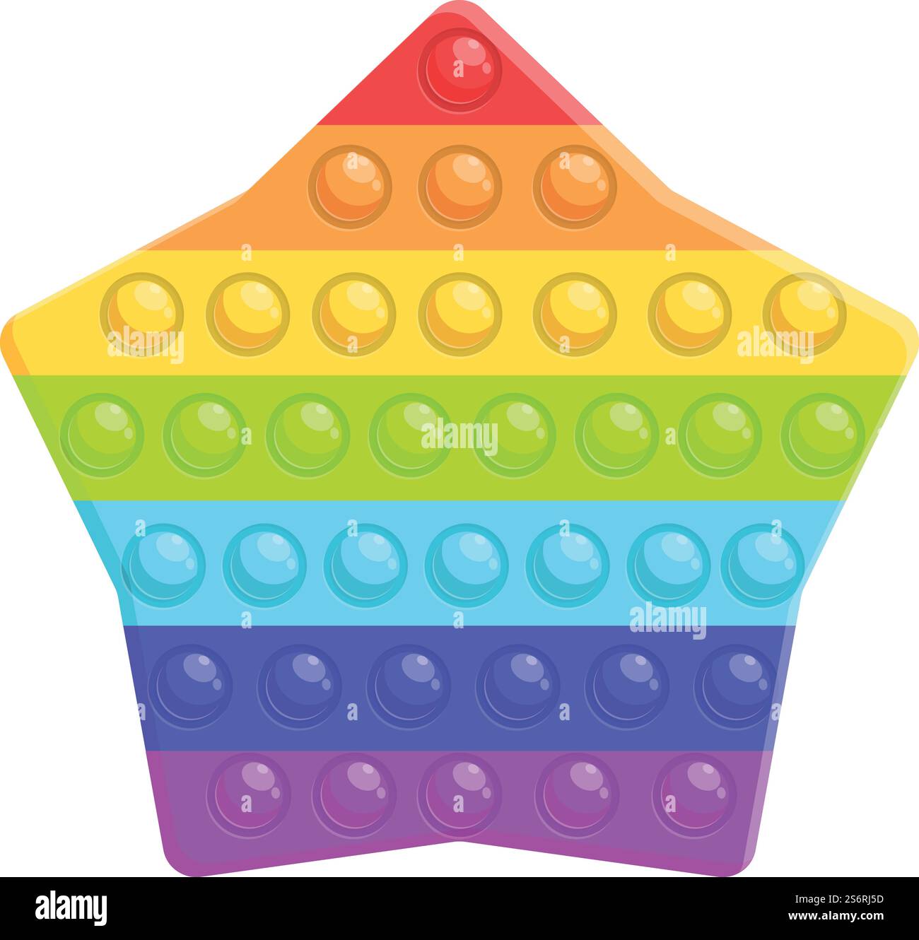 Star toy popit icon cartoon vector. Fidget pop. Sensory antistress ...