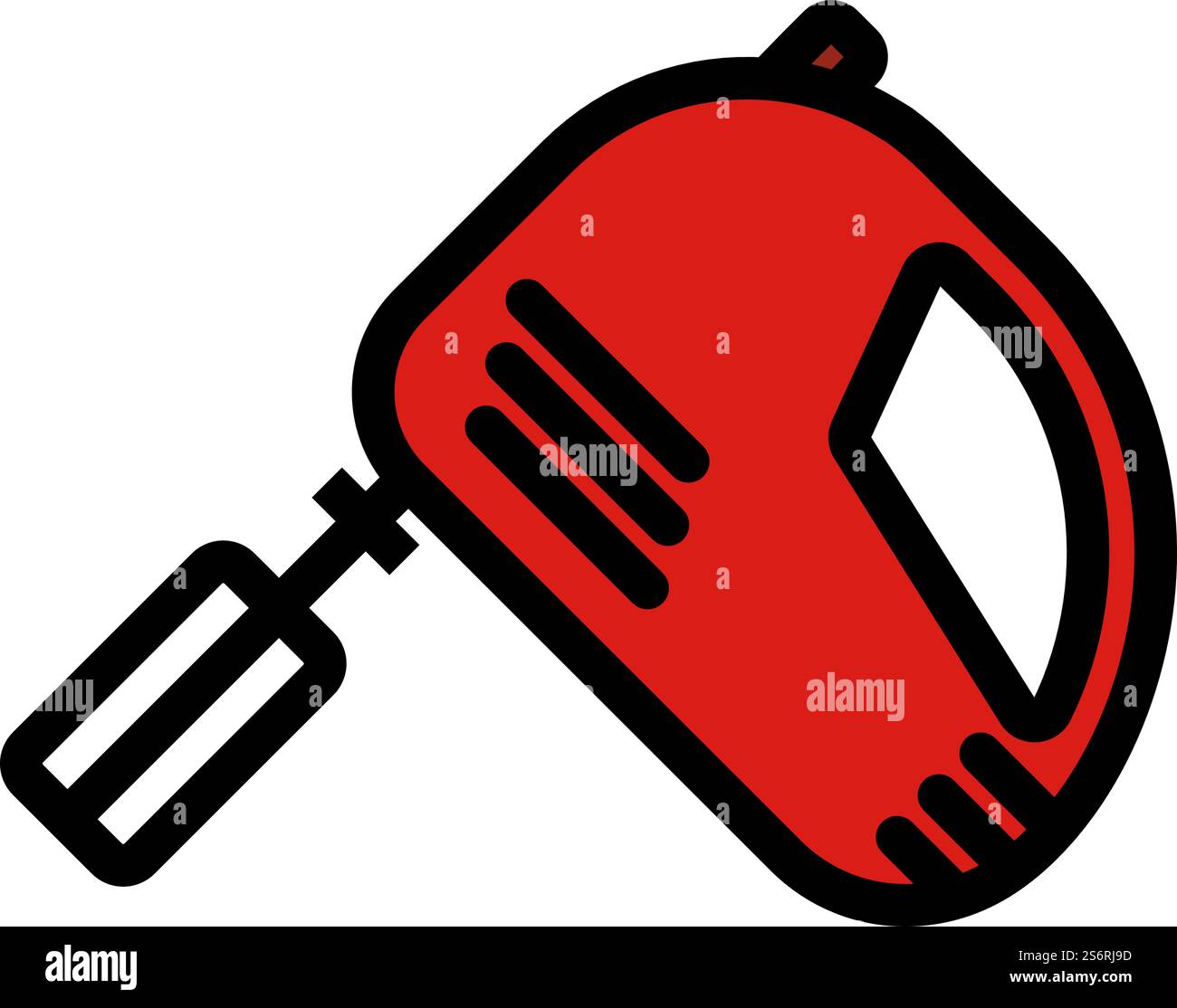 Kitchen Hand Mixer Icon. Editable Bold Outline With Color Fill Design ...