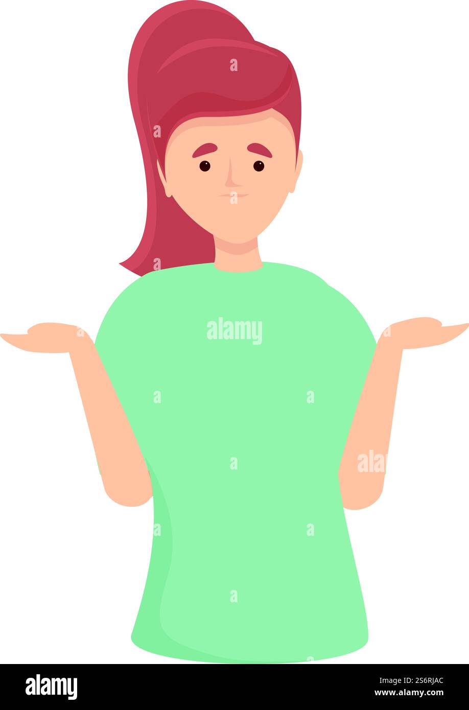 Sister confused icon cartoon vector. Uncertainty question. Complex ...
