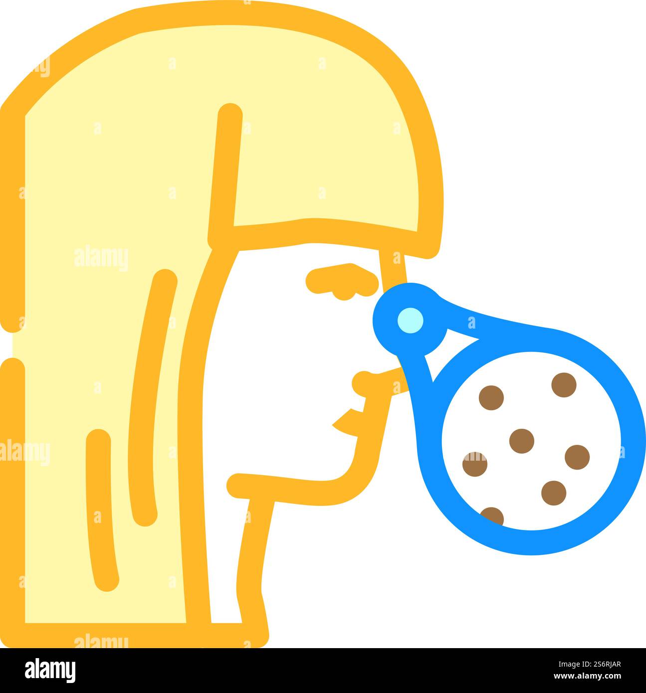 black spots on face color icon vector. black spots on face sign ...