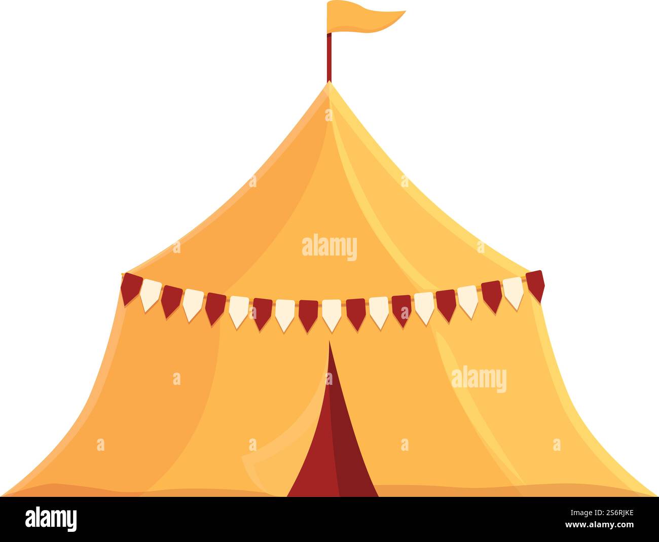 Medieval tent icon cartoon vector. Ancient knight camp. Middle park ...
