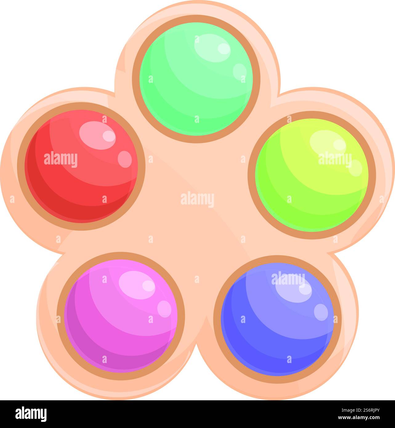 Silicone popit toy icon cartoon vector. Fidget sensory. Antistress game ...