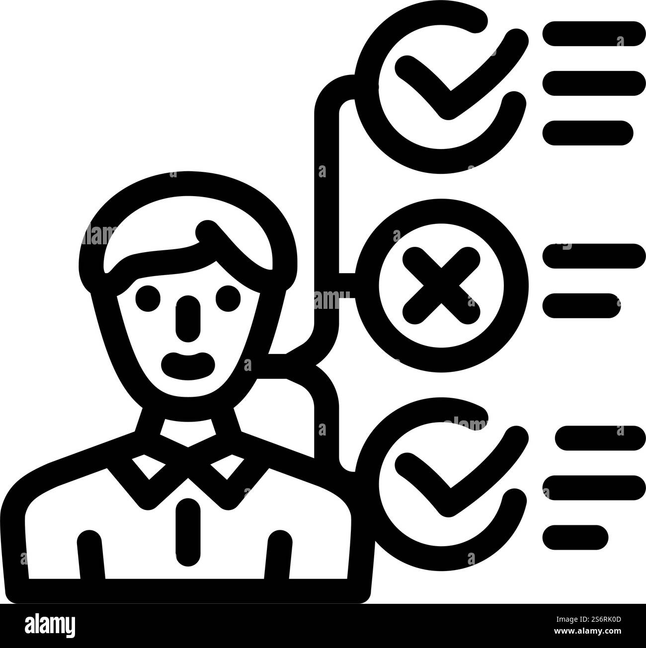 choice of qualities line icon vector. choice of qualities sign ...