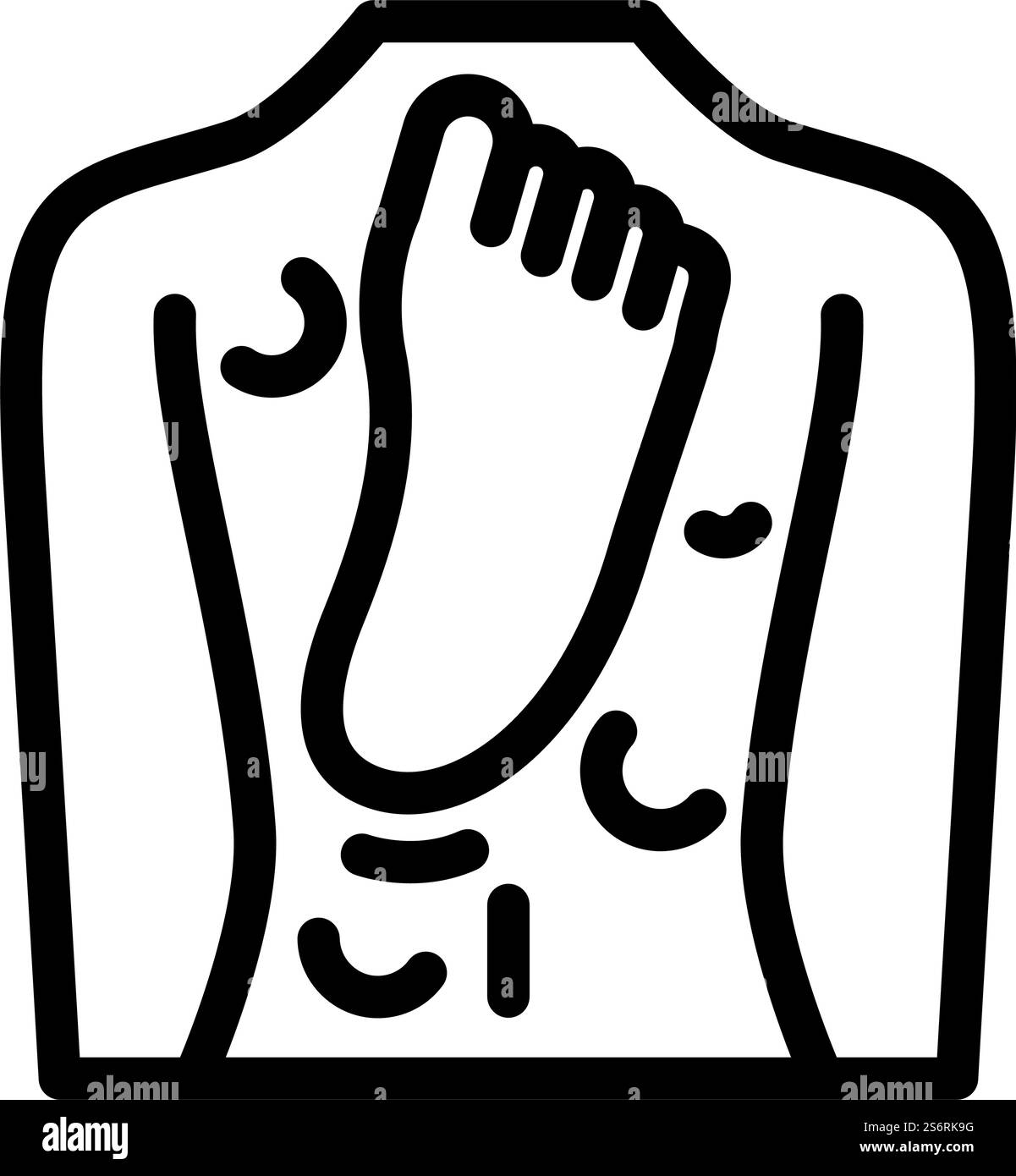 back and leg shiatsu line icon vector. back and leg shiatsu sign ...