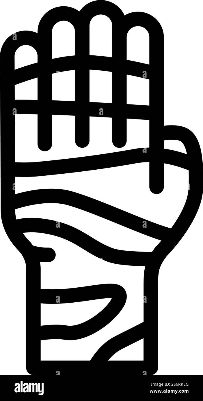 shiatsu arm and zones line icon vector. shiatsu arm and zones sign ...