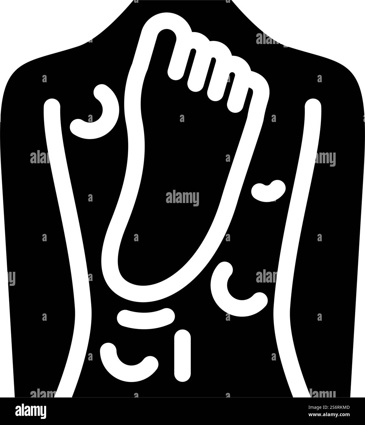 back and leg shiatsu glyph icon vector. back and leg shiatsu sign ...