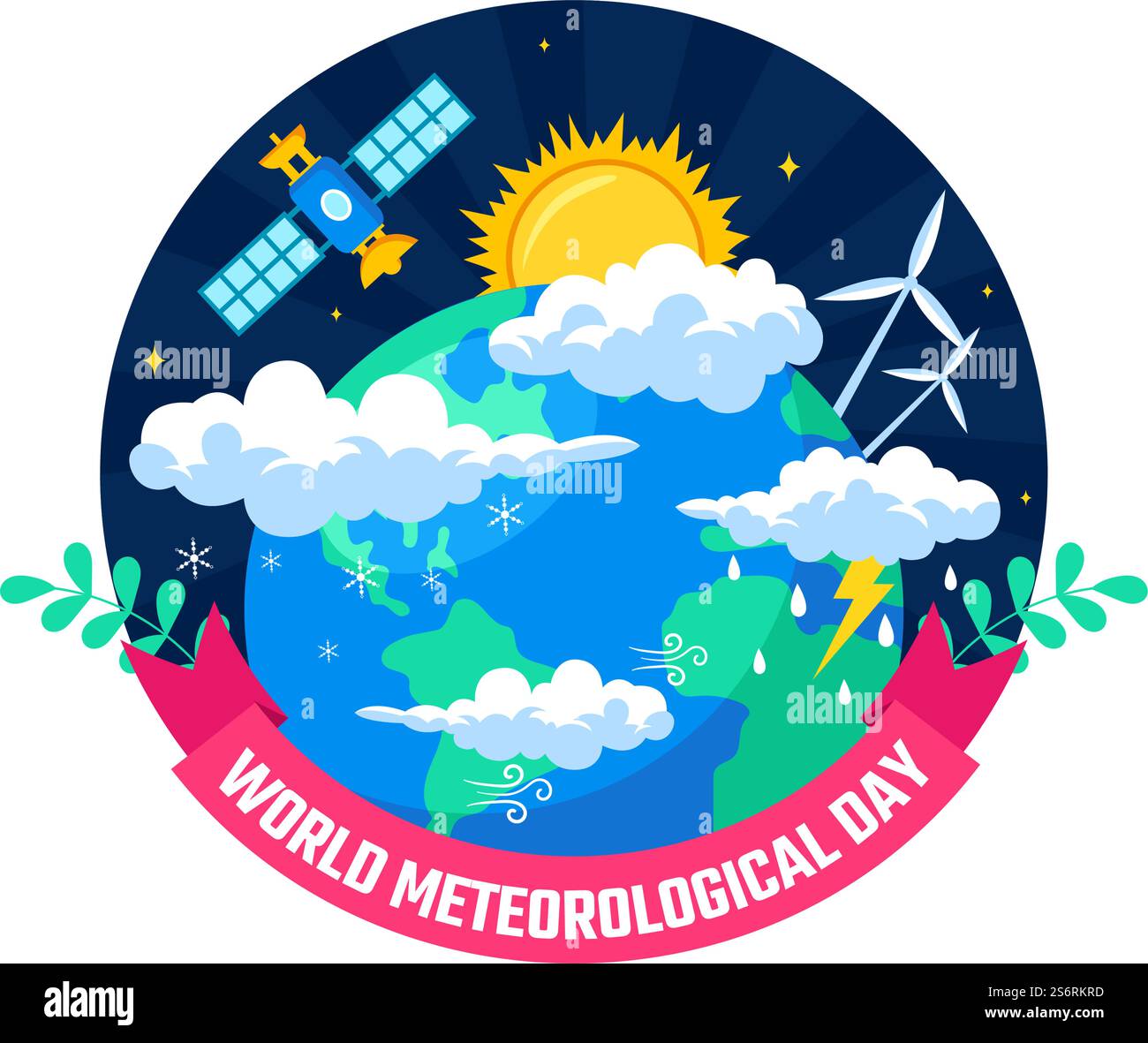 World Meteorological Day Vector Illustration on 23 March, Featuring ...