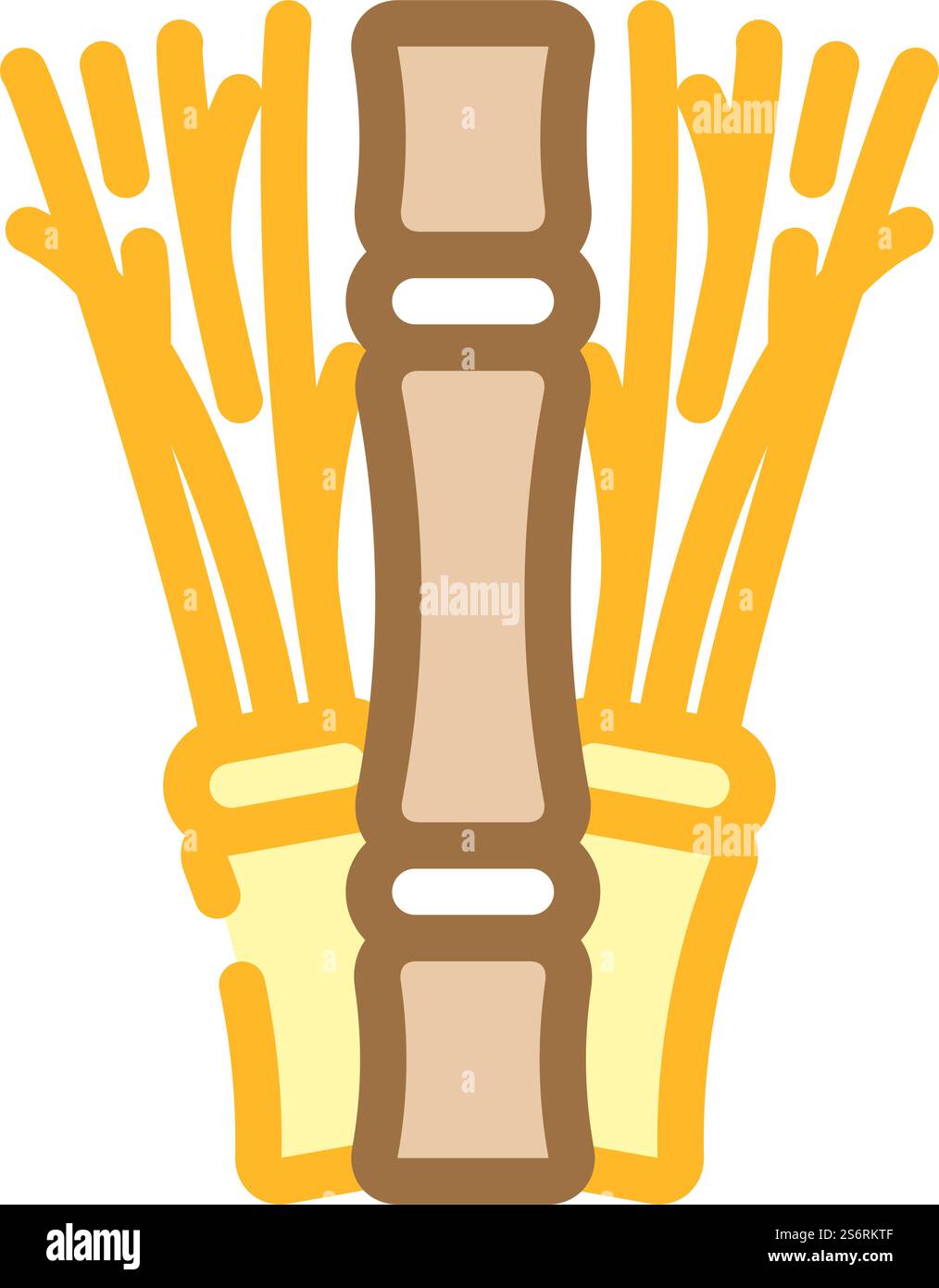 bamboo sticks color icon vector. bamboo sticks sign. isolated symbol ...