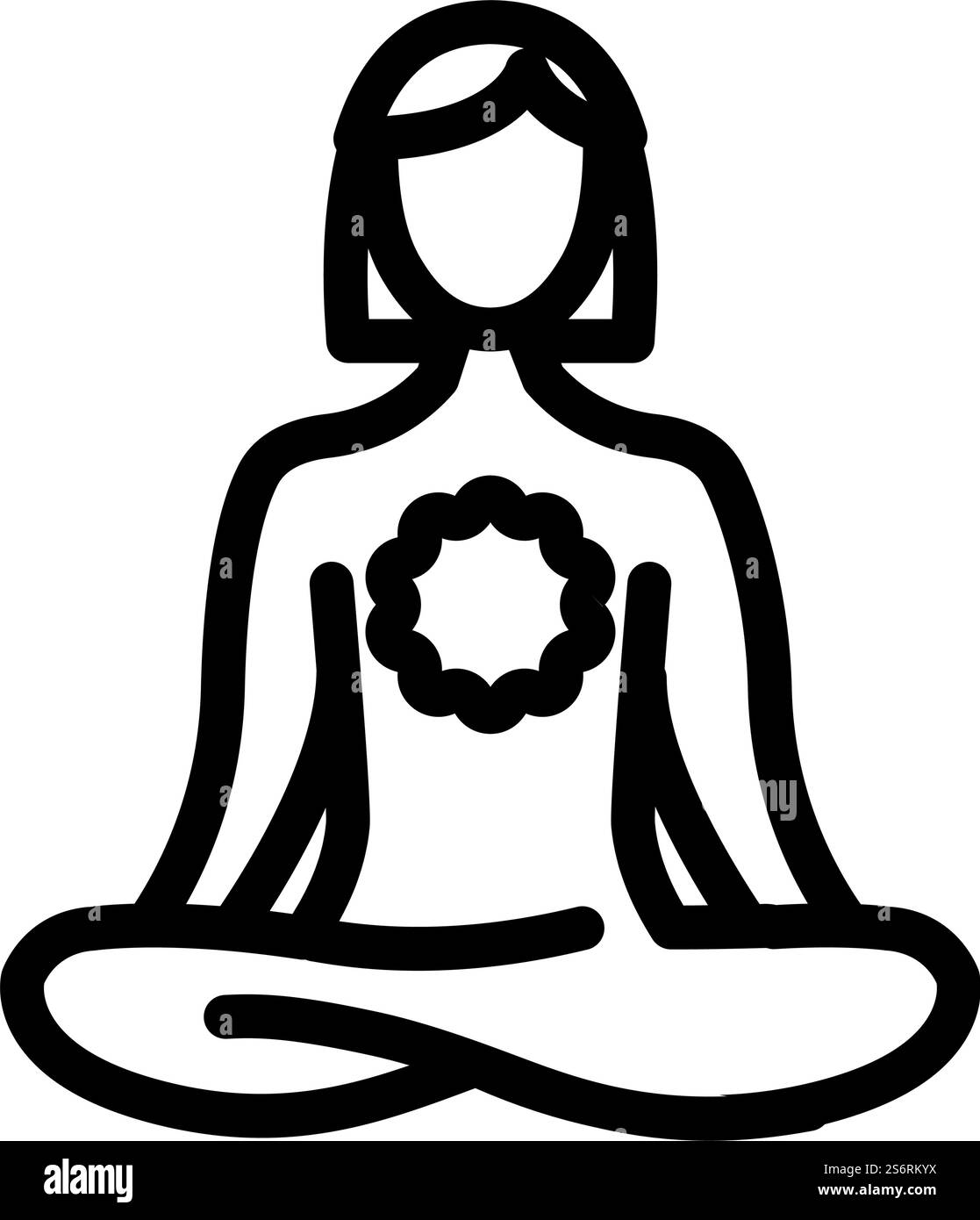 mantra meditation line icon vector. mantra meditation sign. isolated ...