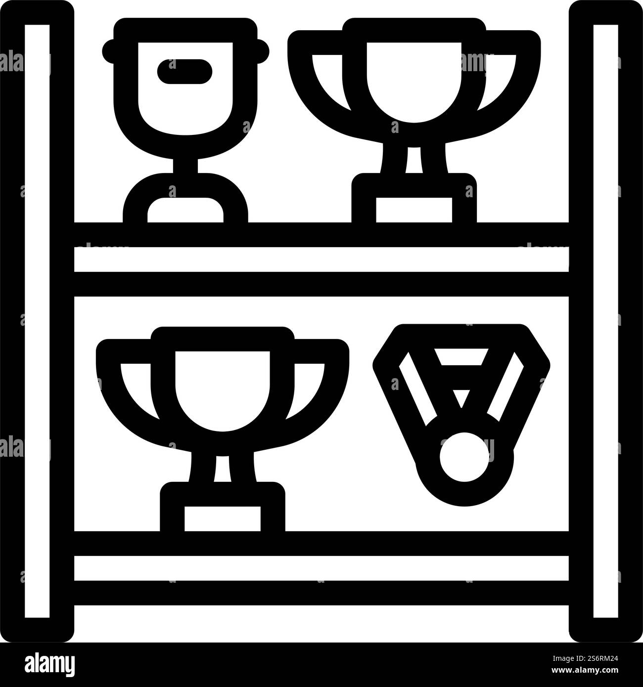 awards of school competition line icon vector. awards of school ...