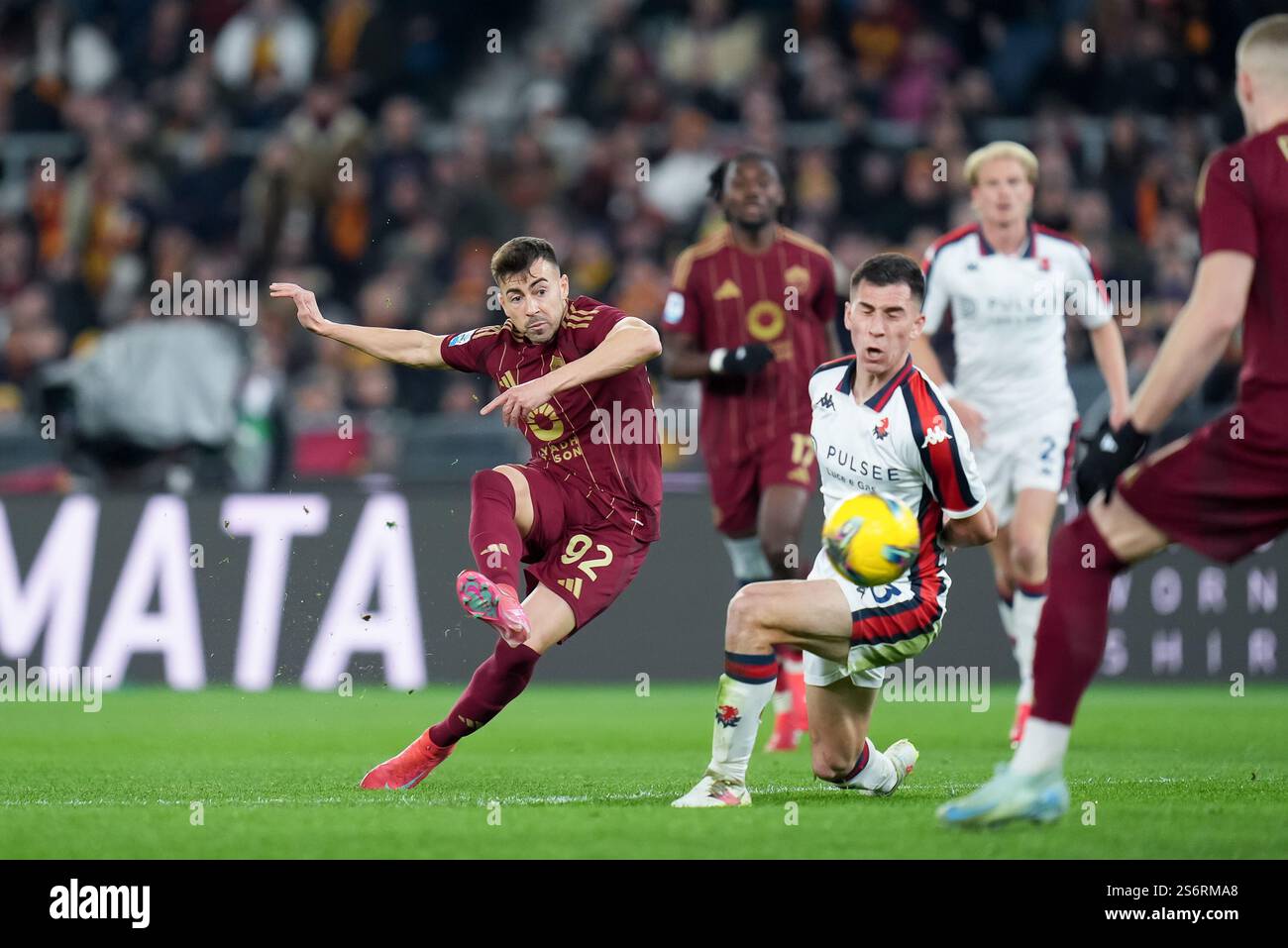 Rome, Italy. 17th Jan, 2025. Stephan El Shaarawy of AS Roma scores ...