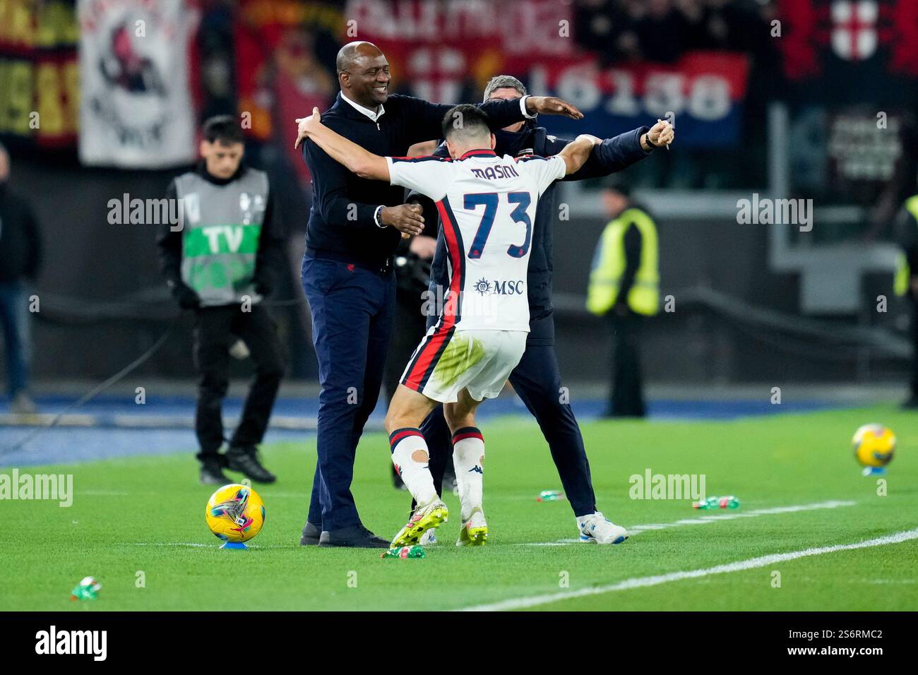 Rome, Italy. 17th Jan, 2025. Patrizio Masini of Genoa CFC celebrates ...