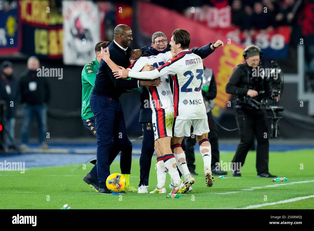 Rome, Italy. 17th Jan, 2025. Patrizio Masini of Genoa CFC celebrates ...