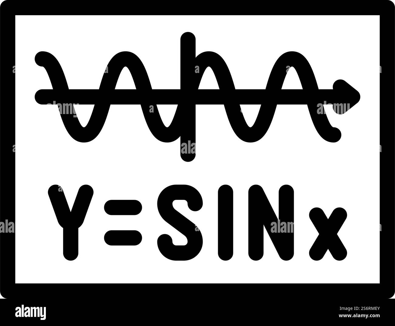 trigonometry formula line icon vector. trigonometry formula sign ...