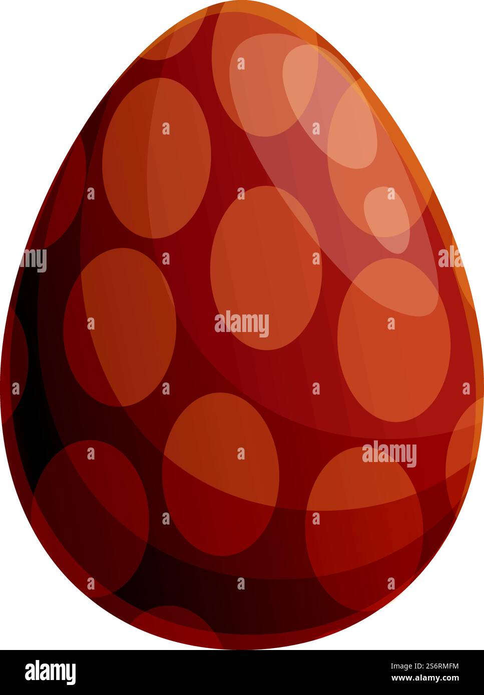 Dotted chocolate egg icon cartoon vector. Easter candy. Golden caramel ...