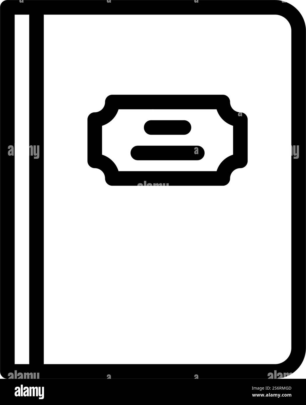 notebook for notes line icon vector. notebook for notes sign. isolated ...