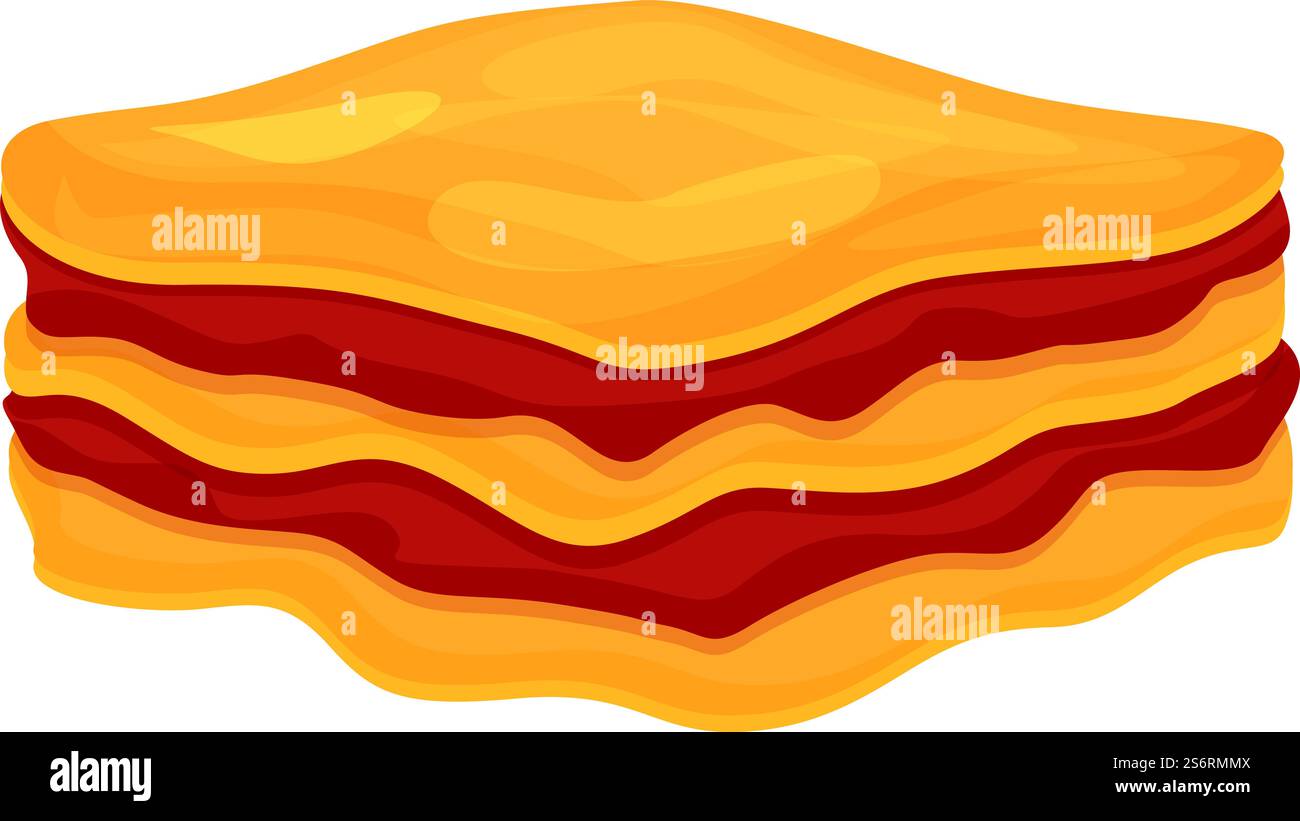 Lasagne icon cartoon vector. Lasagna dish. Italian meat pasta. Lasagne ...