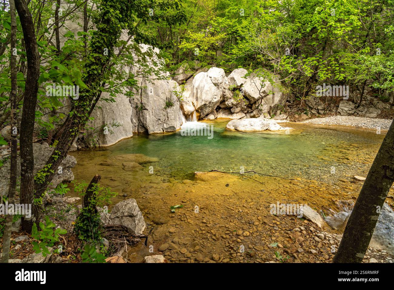 Waterfall in the velika paklenica gorge in paklenica national park hi ...