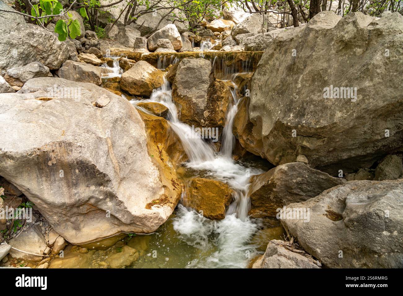 Waterfall in the velika paklenica gorge in paklenica national park hi ...