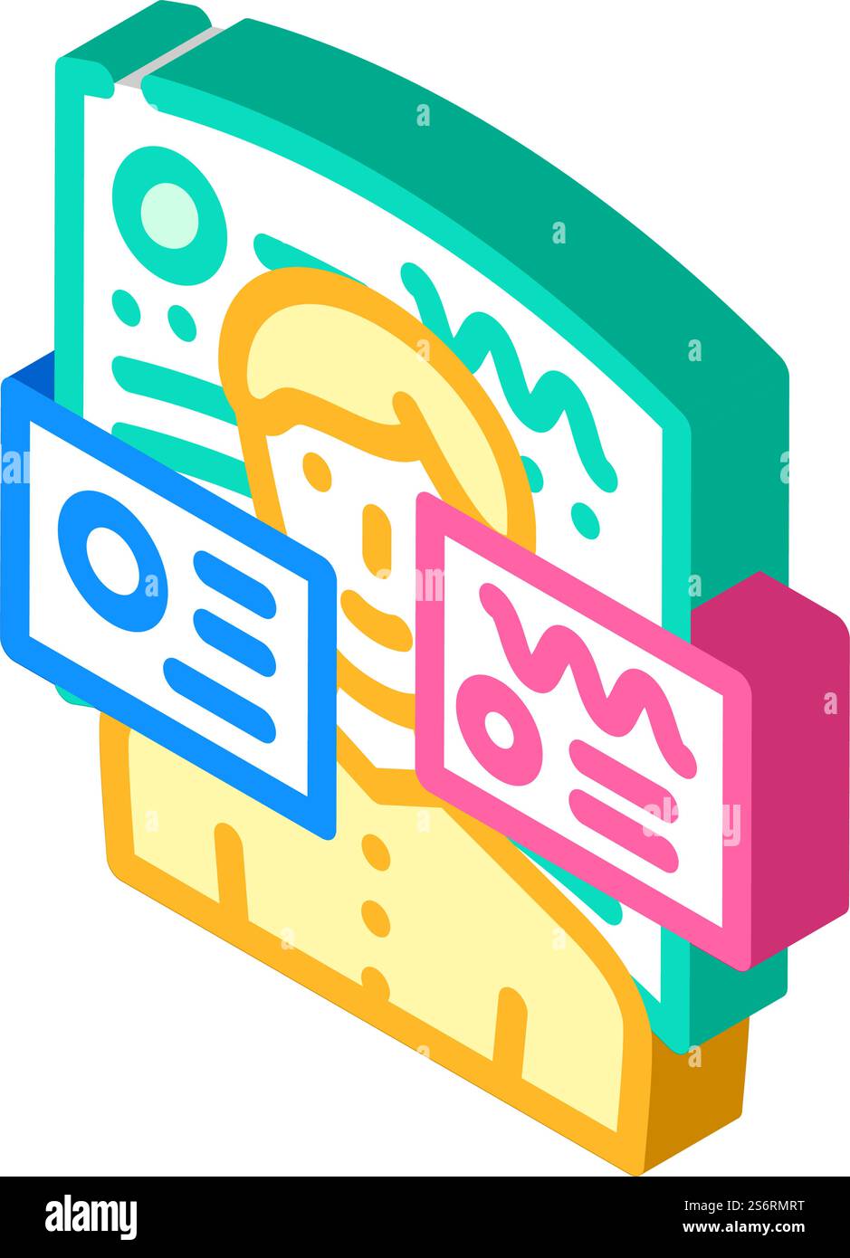 ar augmented reality isometric icon vector. ar augmented reality sign ...