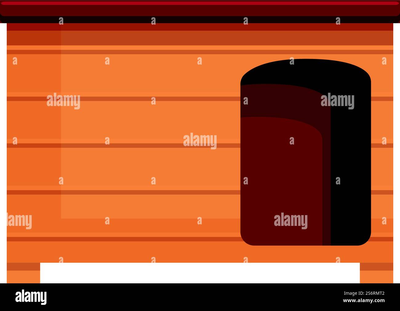 Large dog kennel icon cartoon vector. Puppy doghouse. Pet house. Large ...