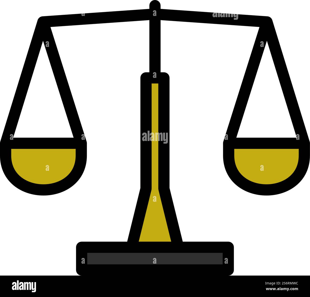 Justice Scale Icon. Editable Bold Outline With Color Fill Design ...