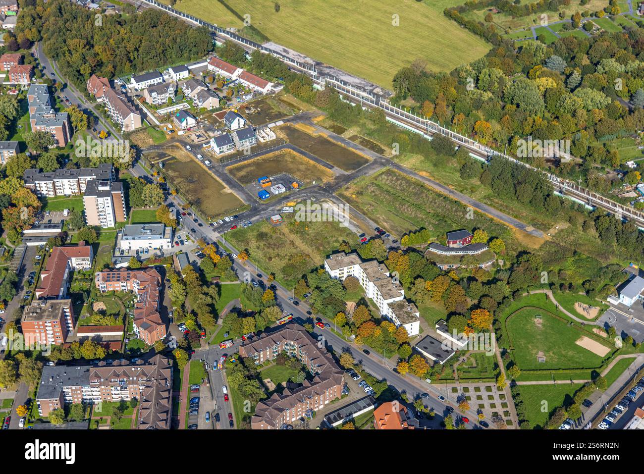 Luftbild, Voerder Feld Baugebiet Wohnquartier LIVE GREEN VOERDE ...