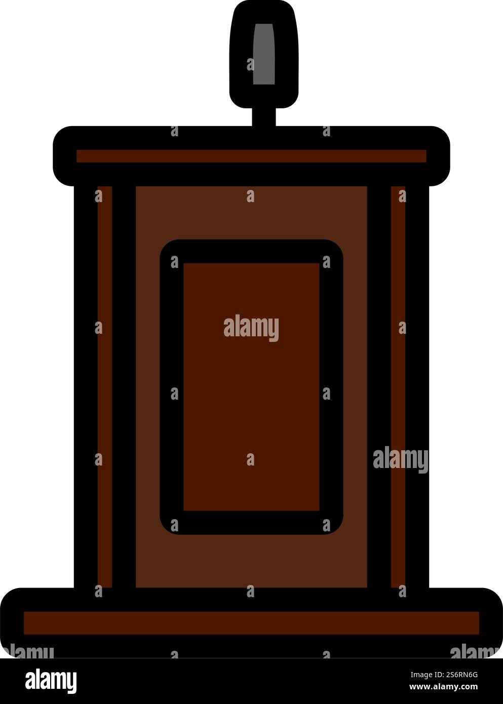 Witness Stand Icon. Editable Bold Outline With Color Fill Design ...